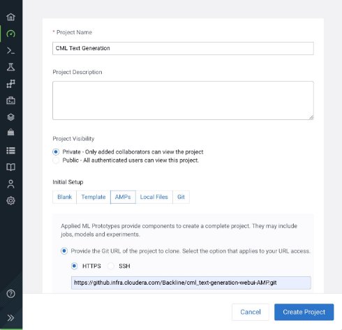 Cloudera Text Generation Applied ML Prototypes | Insights lab blogs